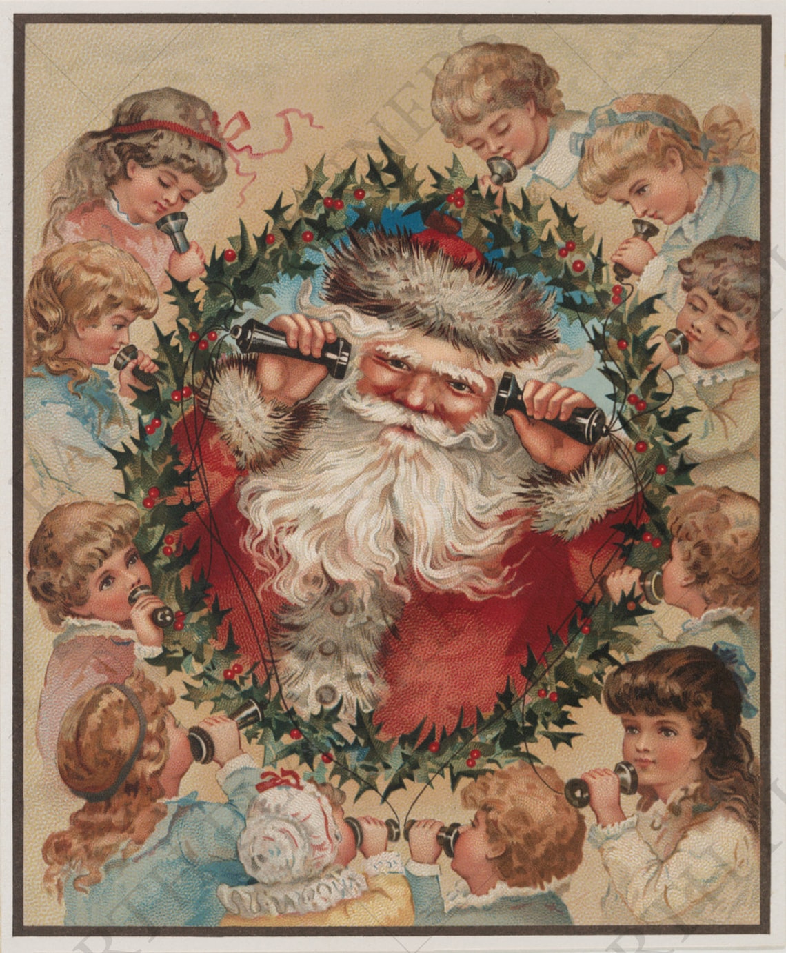 Printable Christmas Cards Illustration Set Digital / 1800s | Etsy