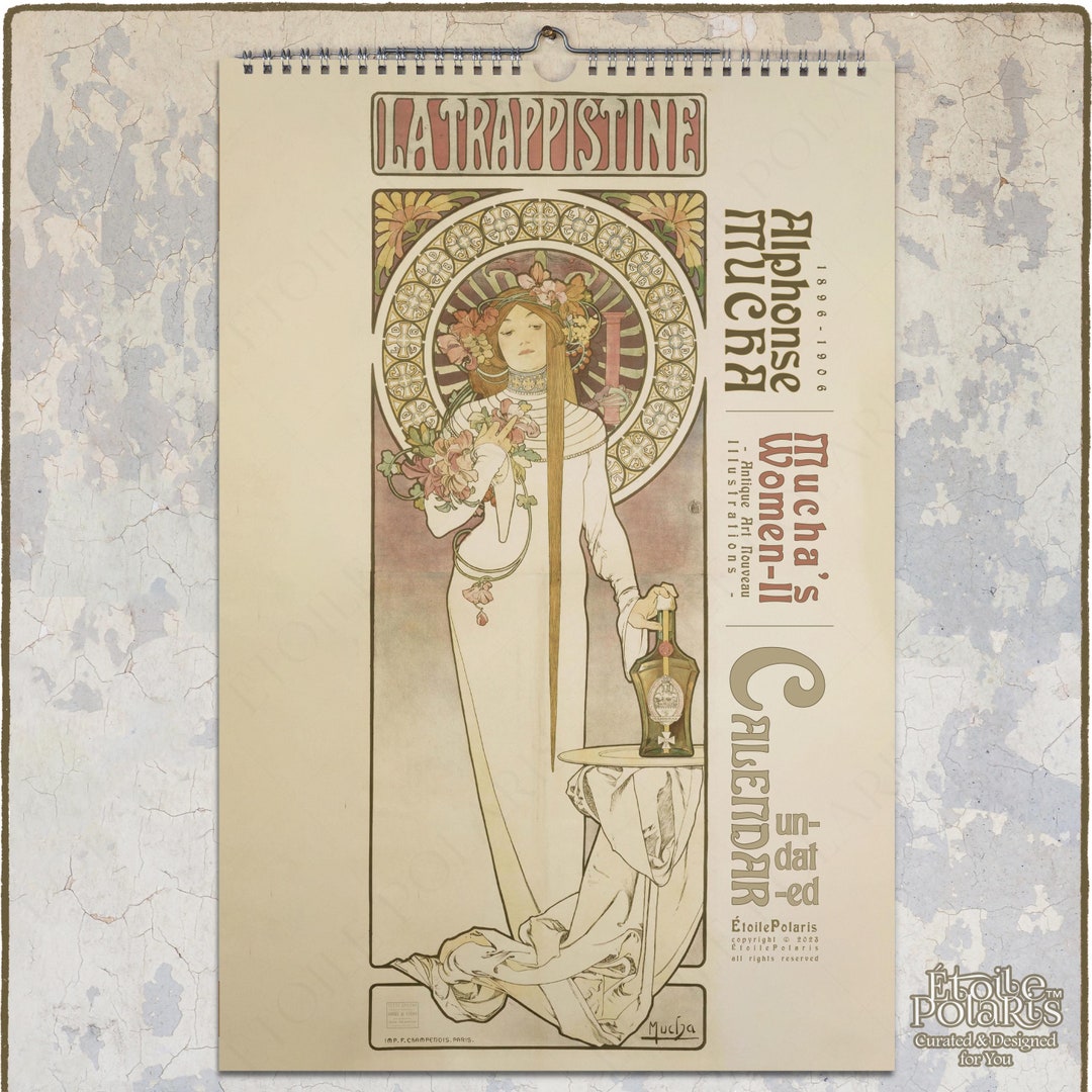 Alphonse Mucha Perpetual Calendar for Birthday, Anniversary ...