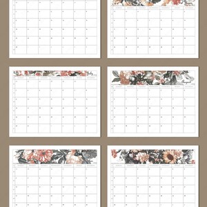 2023 Printable Calendar / Minimal Floral Calendar 2023 - Etsy