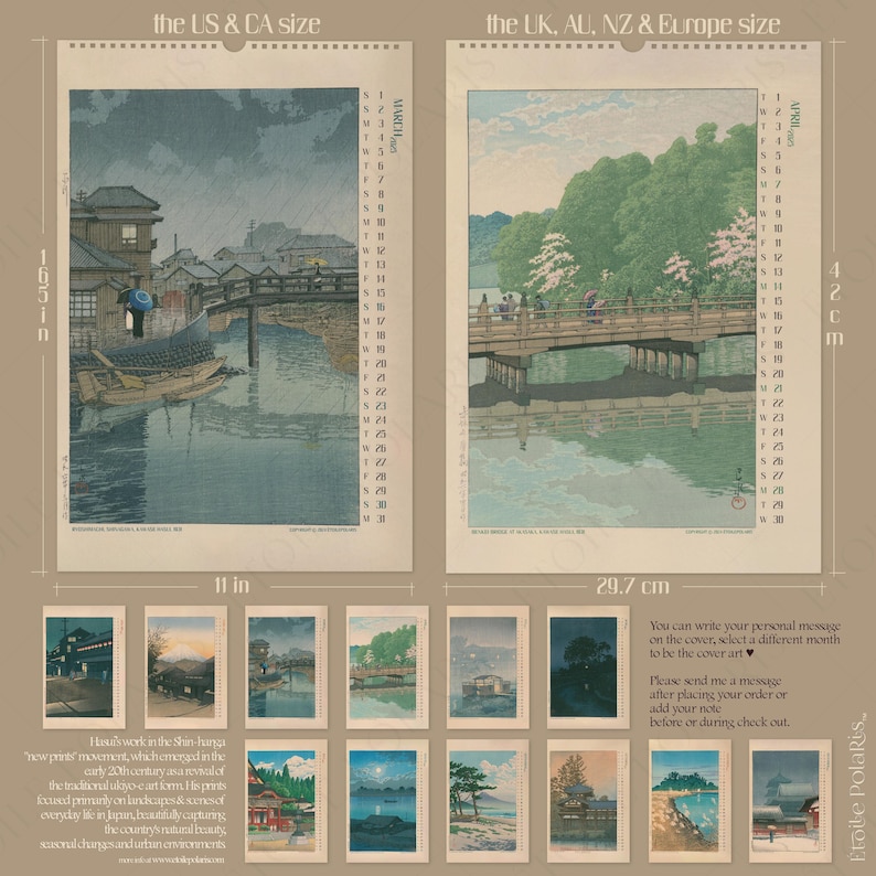 2026 Japanese Art Calendar : Kawase Hasui Shin-hanga Woodblock Prints ...