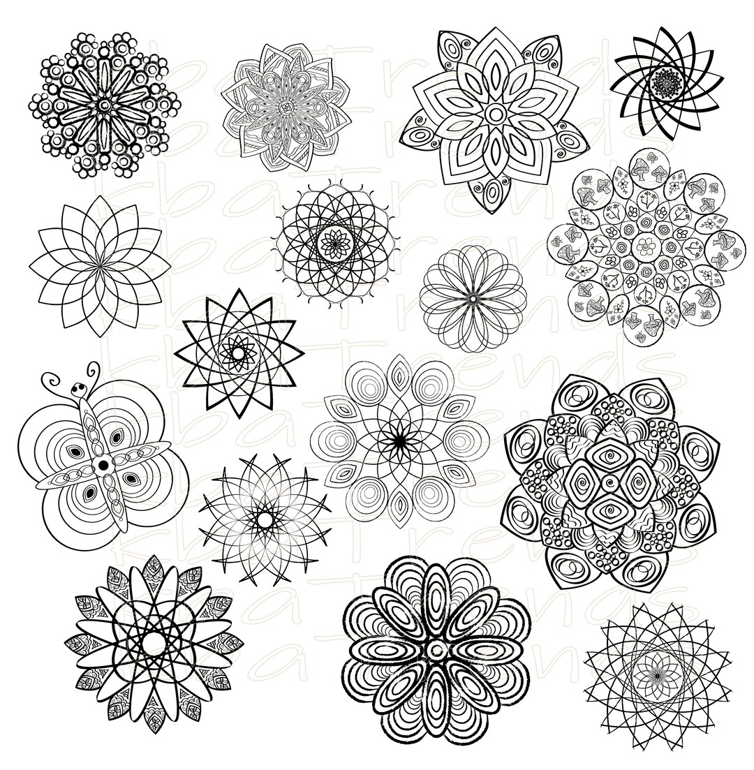 Mandala Stress Relief Coloring Book, Printable Coloring Pages for ...