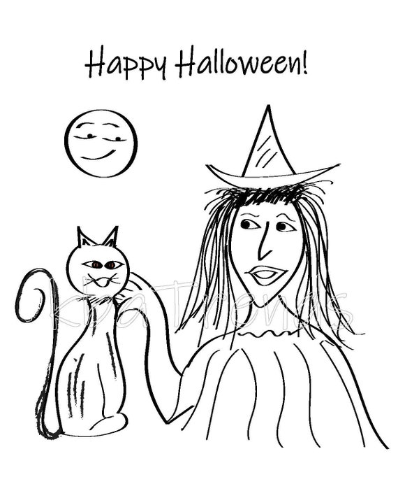 Witch Clip Art Black And White