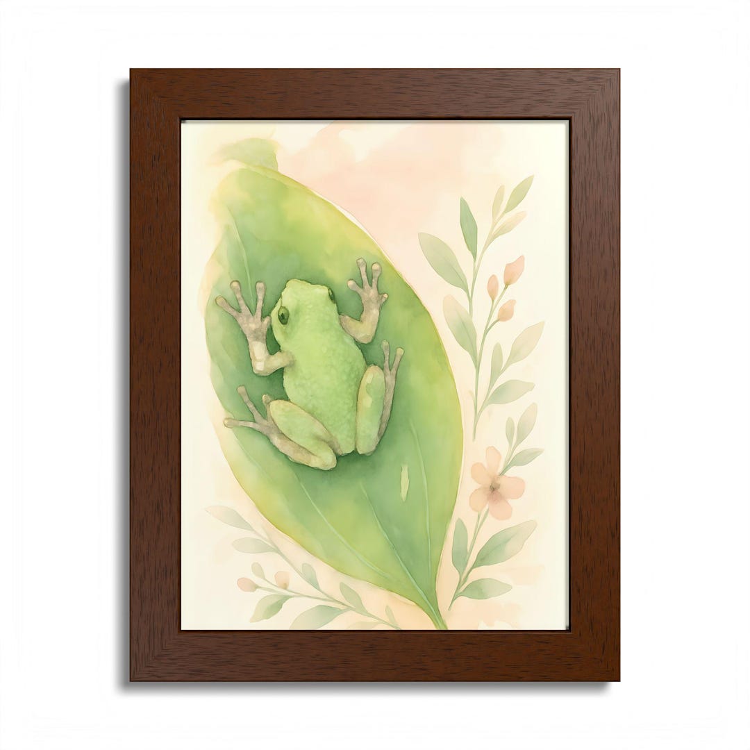 Framed Poster, Tree Frog Nature Photo, Garden Enthusiast Gift, Outdoor ...
