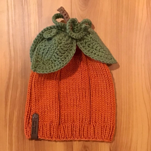 Knitted Pumpkin Hat - Etsy