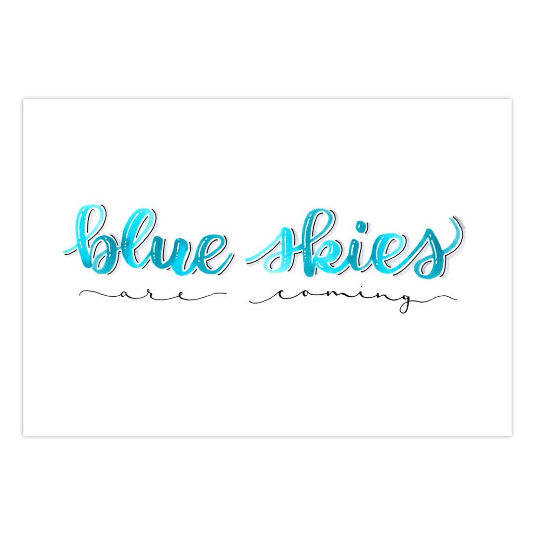 Blue Skies Greeting Cards: Encouragement Note Cards - Modern ...