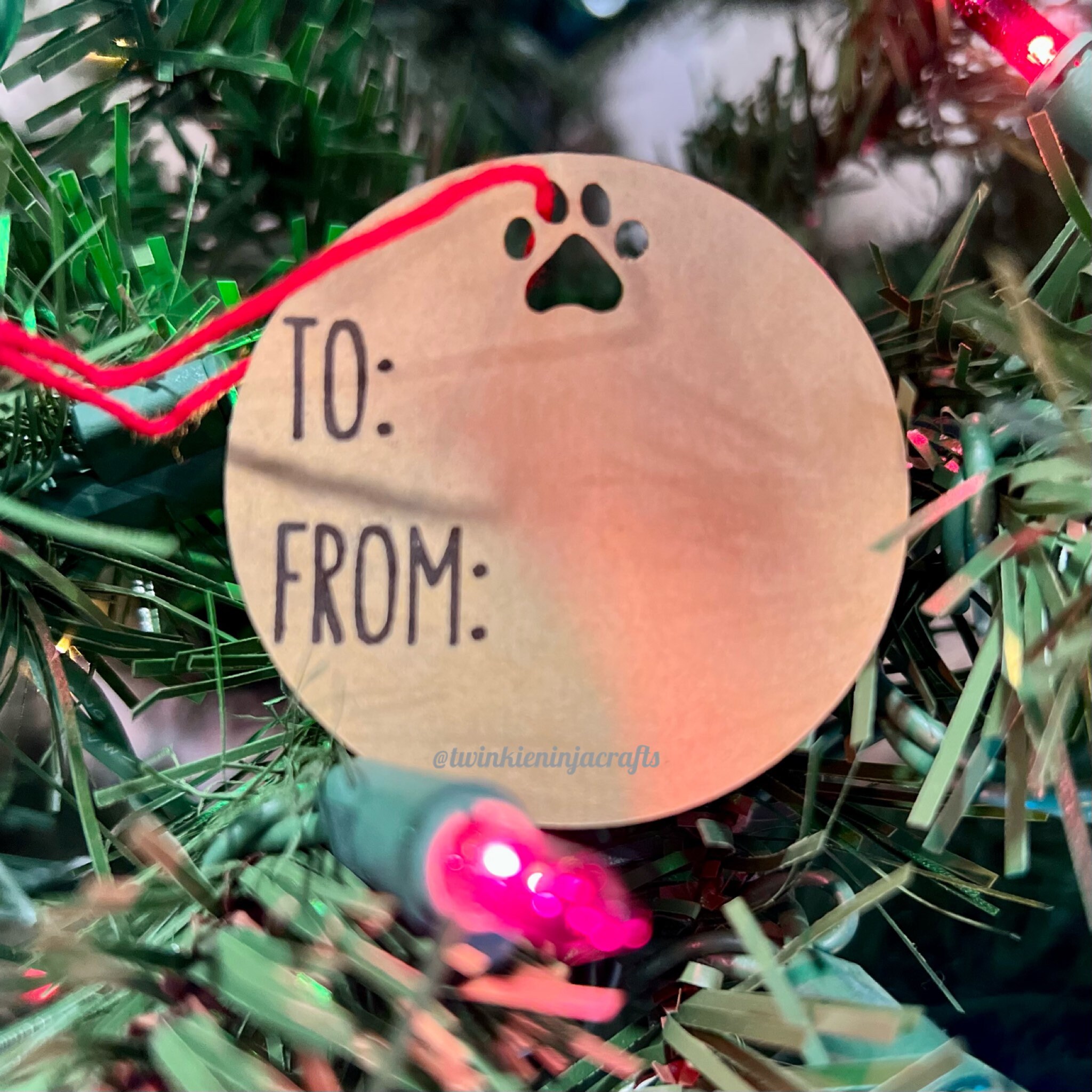 Paw Print Kraft Gift Tags | Pet Lover Present Tags - Etsy