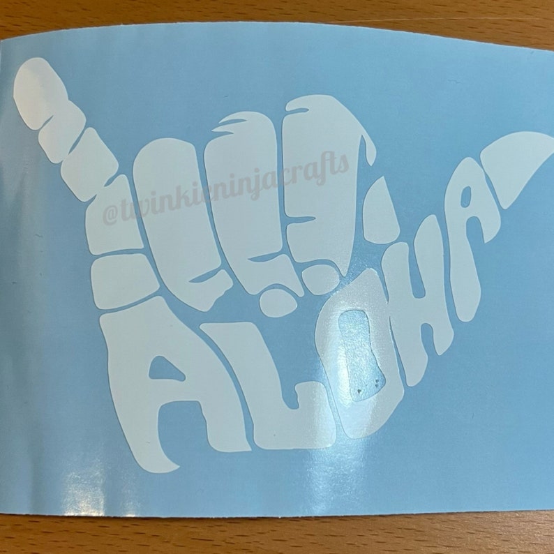 Aloha Shaka Vinyl Decal | Car, Water Bottle - Etsy
