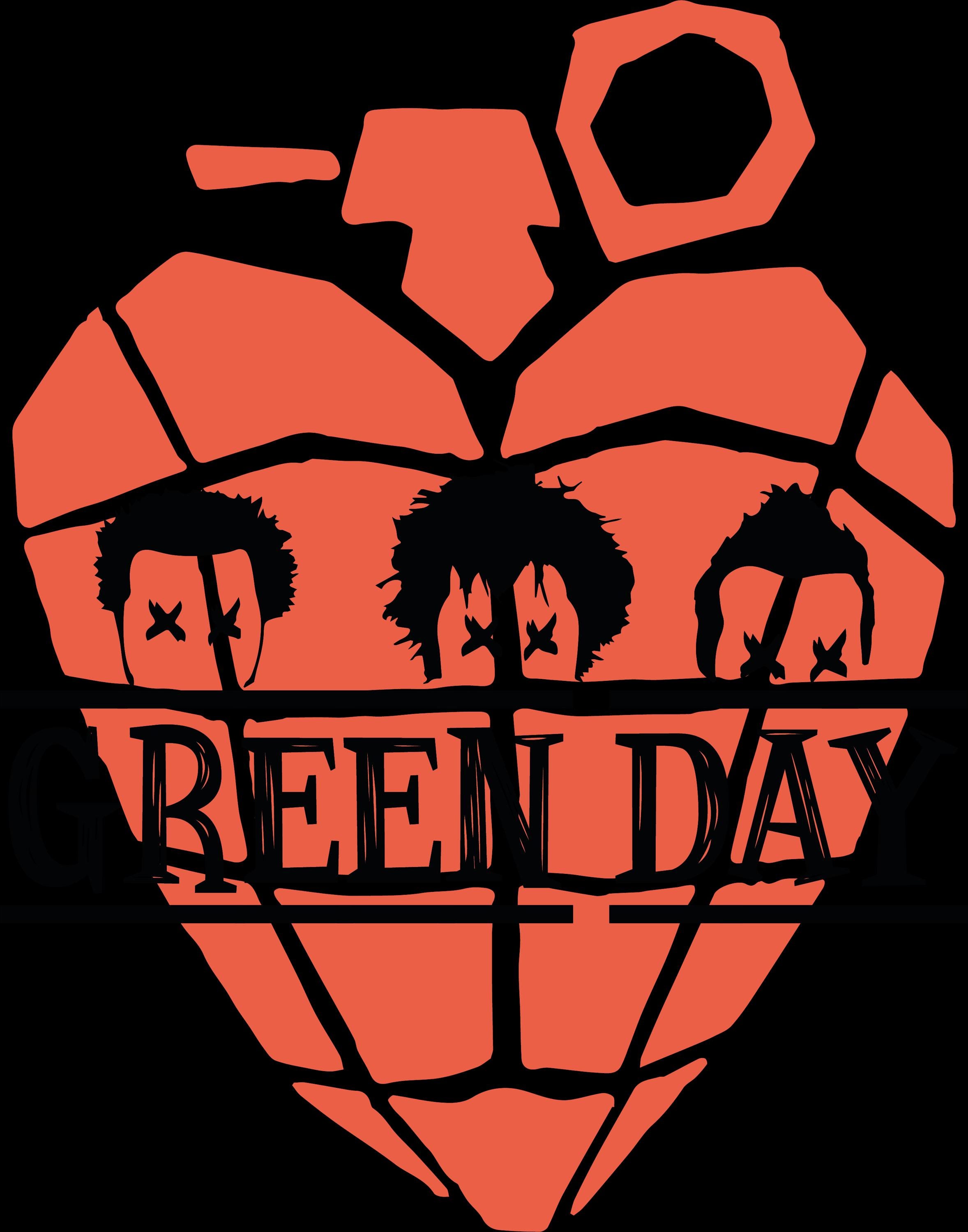 Green Day PNG, Heart Grenade Band Art Sublimation, Punk Rock Clipart ...
