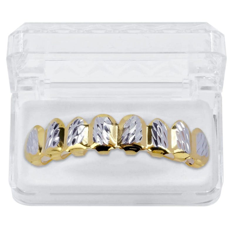 8 Tooth Gold Plated Hip Hop Grillz Set - Etsy
