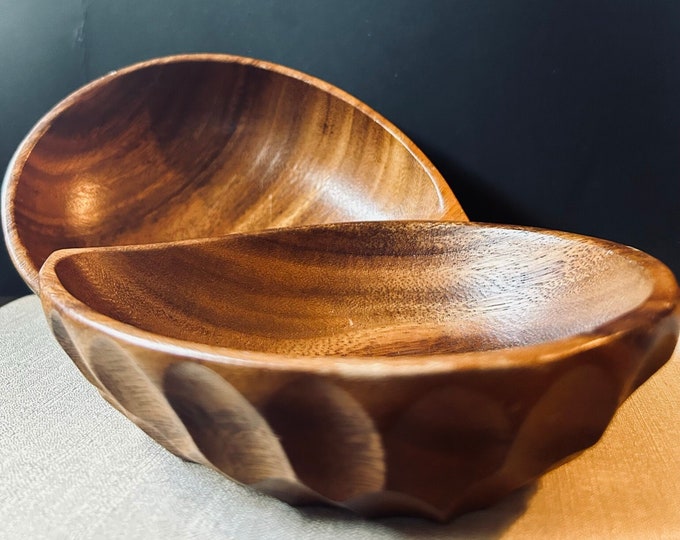 Vintage Monkey Pod Wood Mid Century Modern Bowls - Etsy