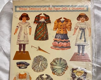 Vintage Paper Dolls_five Paper Dolls 8 B& W Coloring Book - Etsy