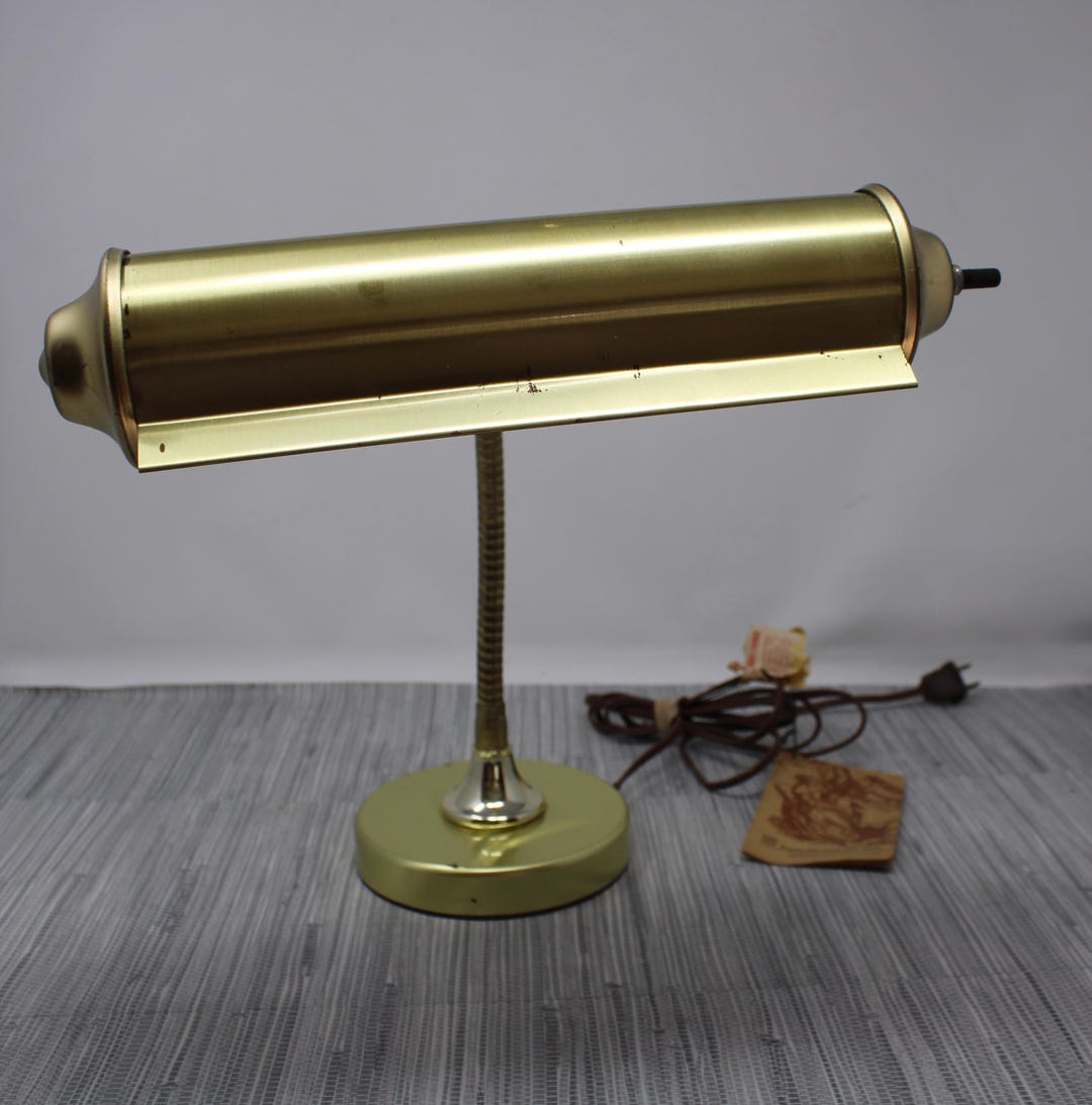 Vintage Irmischer Brass Flexible Gooseneck Piano or Bankers Lamp - MCM ...