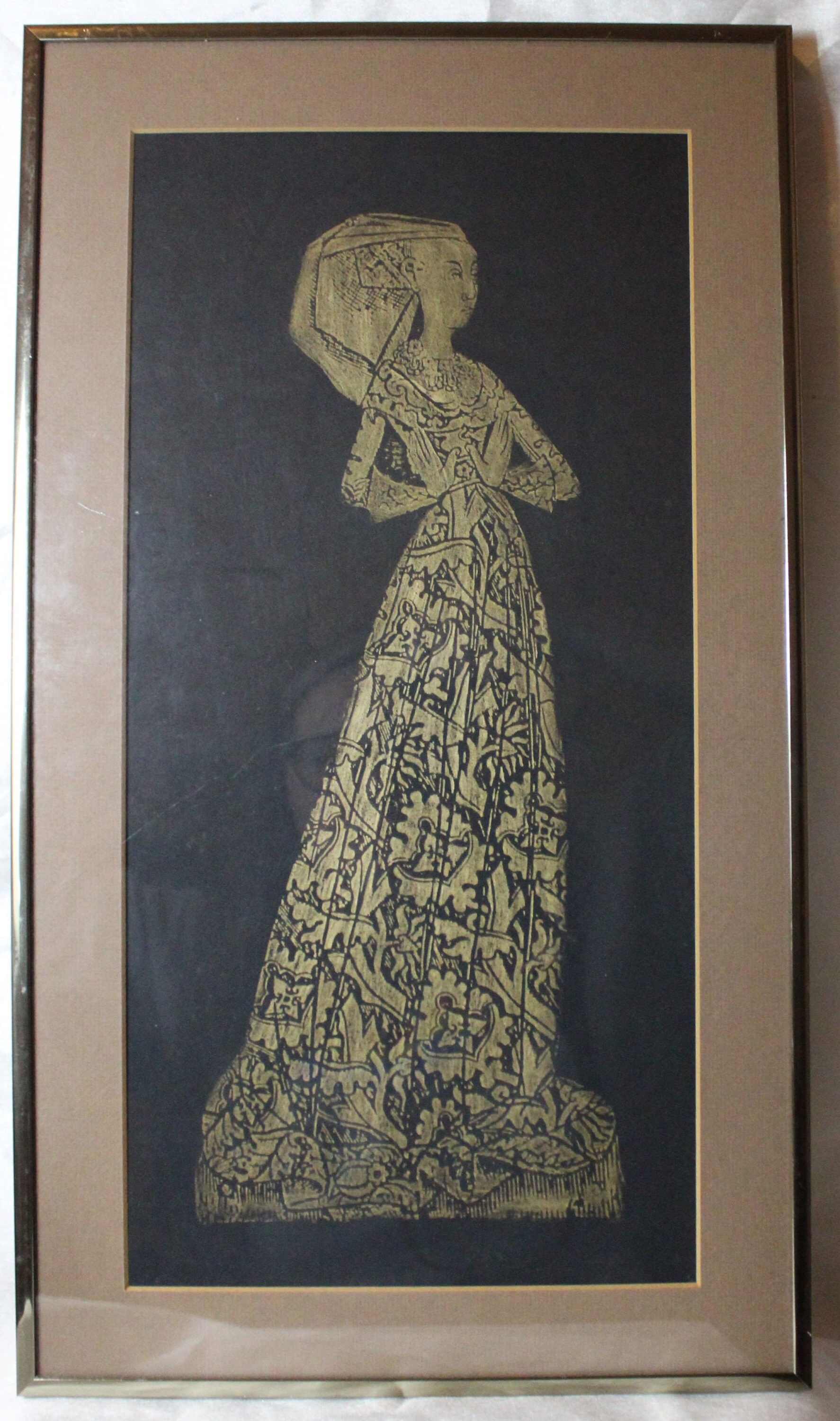 Memorial Brass Rubbing/stamping Lady Margaret Bernard Peyton Gold ...