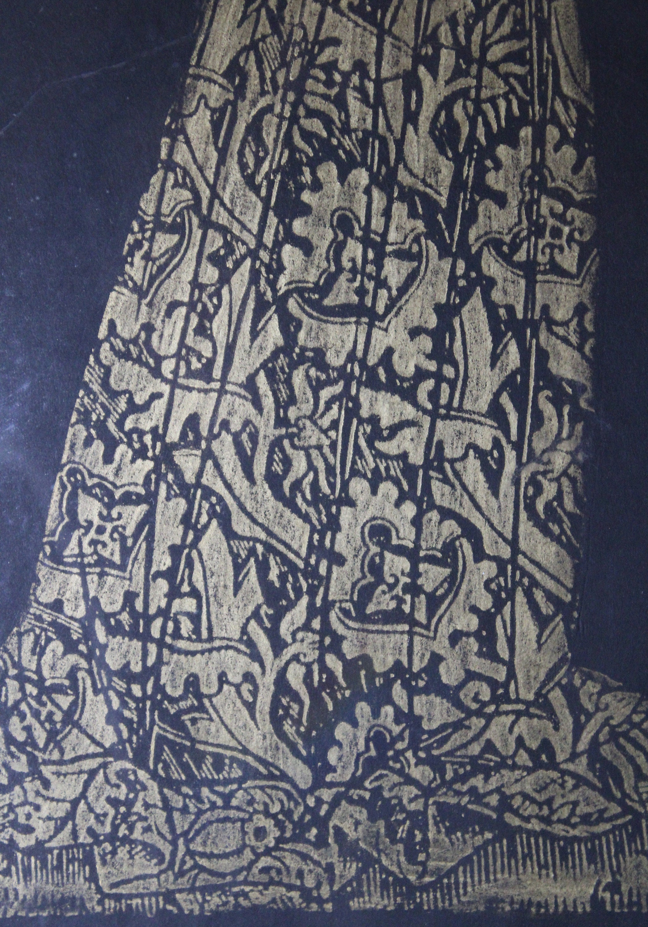 Memorial Brass Rubbing/stamping - Lady Margaret Bernard Peyton Gold ...