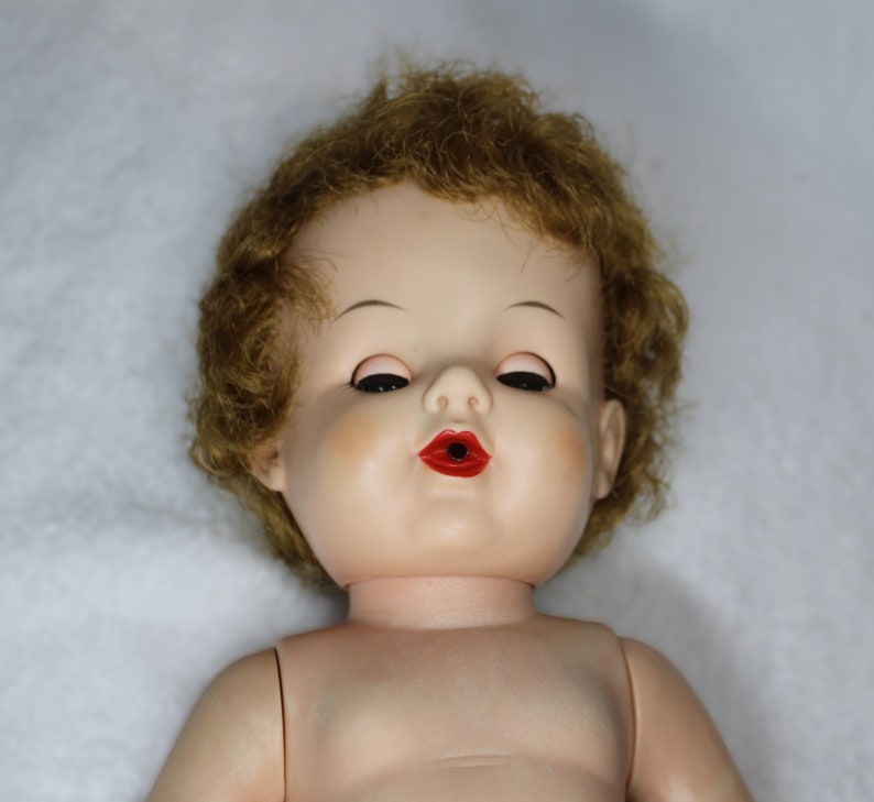 1950's Rubber/vinyl Drink and Wet Doll Rooted Hair Sleepy Eyes Betsy ...