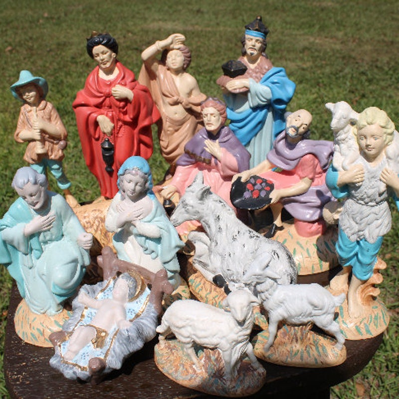 Ceramic Nativity Set - Etsy