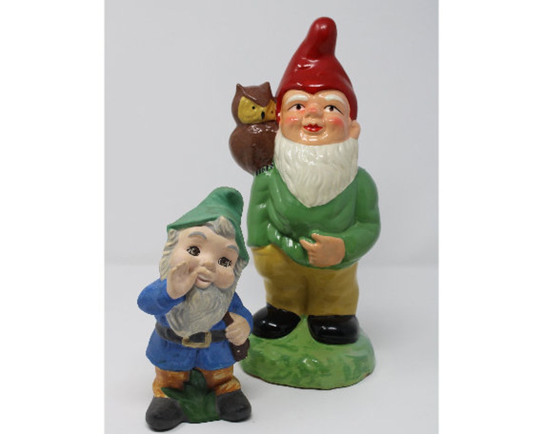 Vintage Hand Painted Garden Gnome Choice - German Garden Gnome - 70's ...
