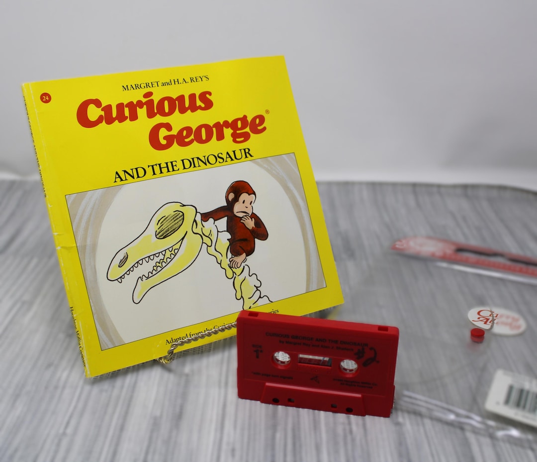 Vintage Curious George and the Dinosaur Carry Along Book and Cassette ...