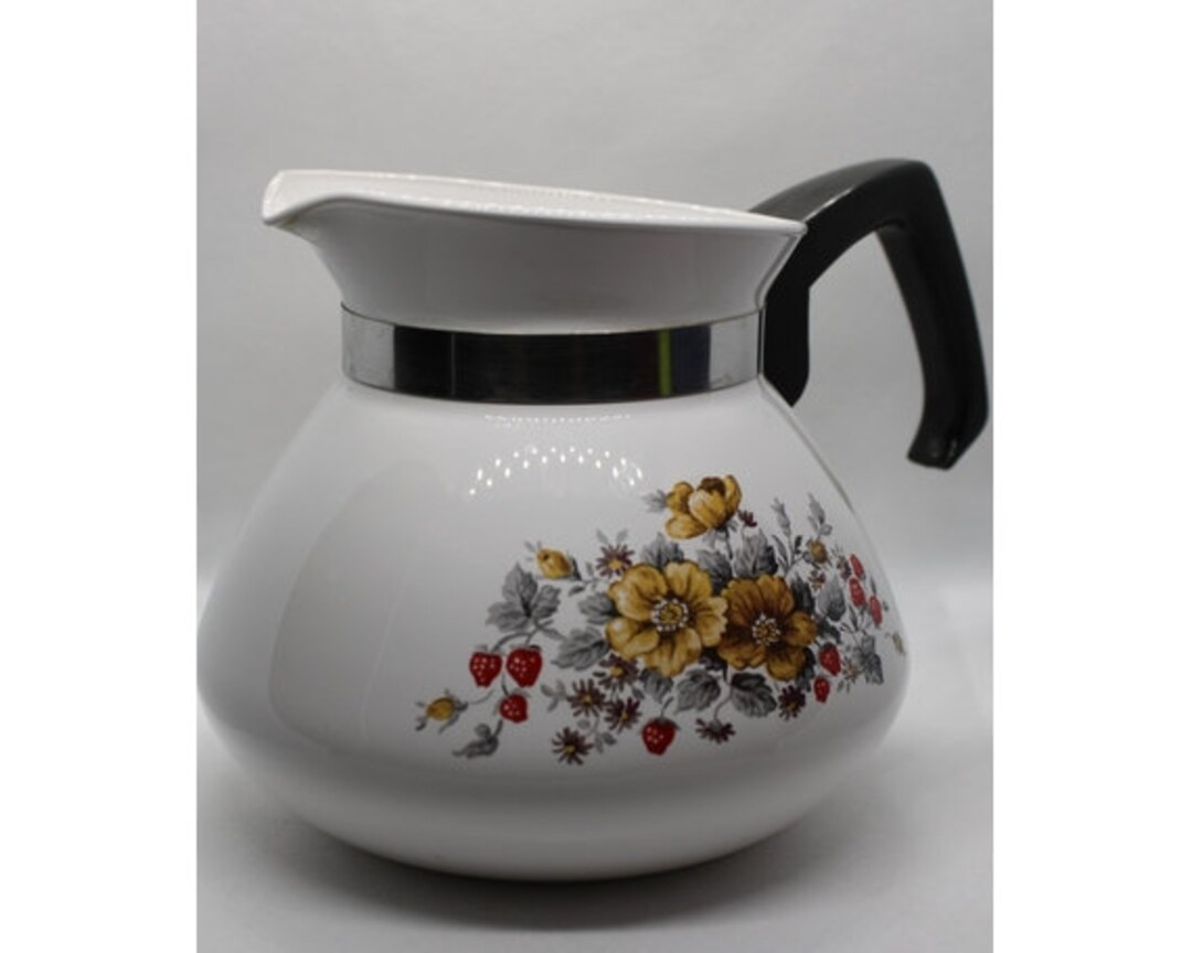 Vintage Corning Ware Bantry Garden of Teapots 6 Cup Teapot Floral ...