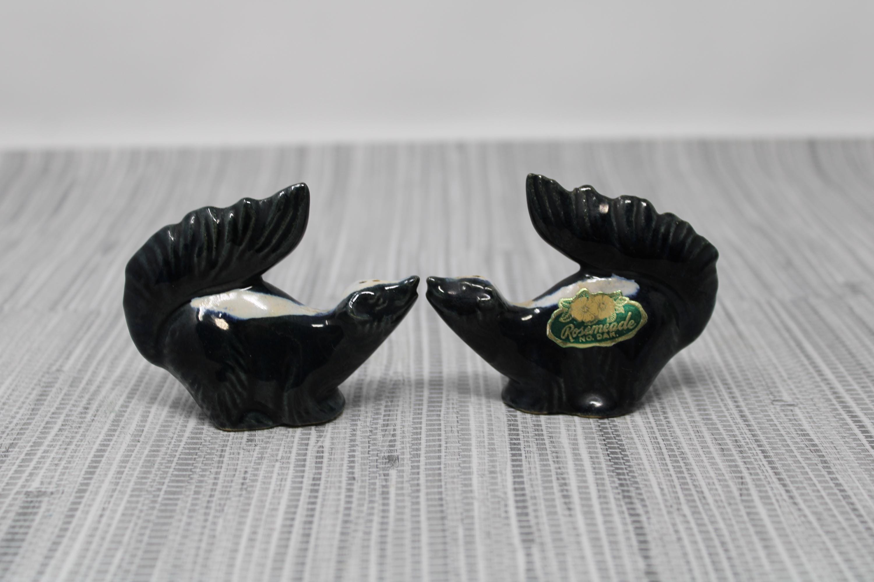 Vintage Rosemeade Pottery Skunk Salt and Pepper Shaker Set - North ...