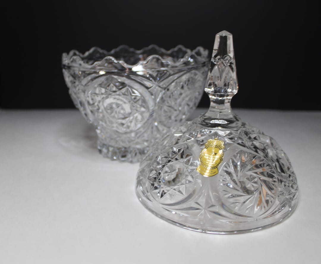 Vintage German Lead Crystal Candy Dish - Etsy