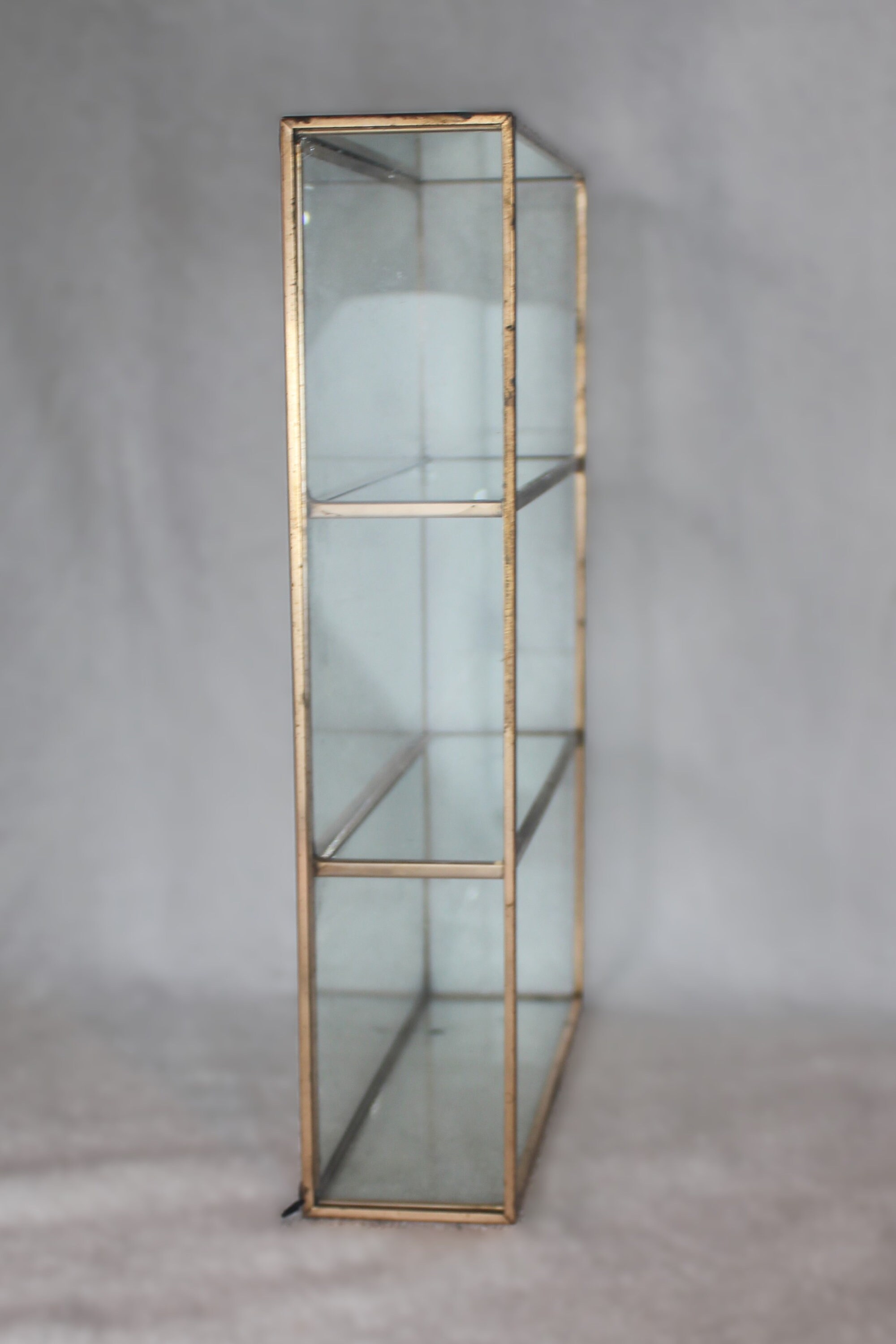Metal and Glass Shelf Glass Organizer Standing Shelf or Flat Laying ...