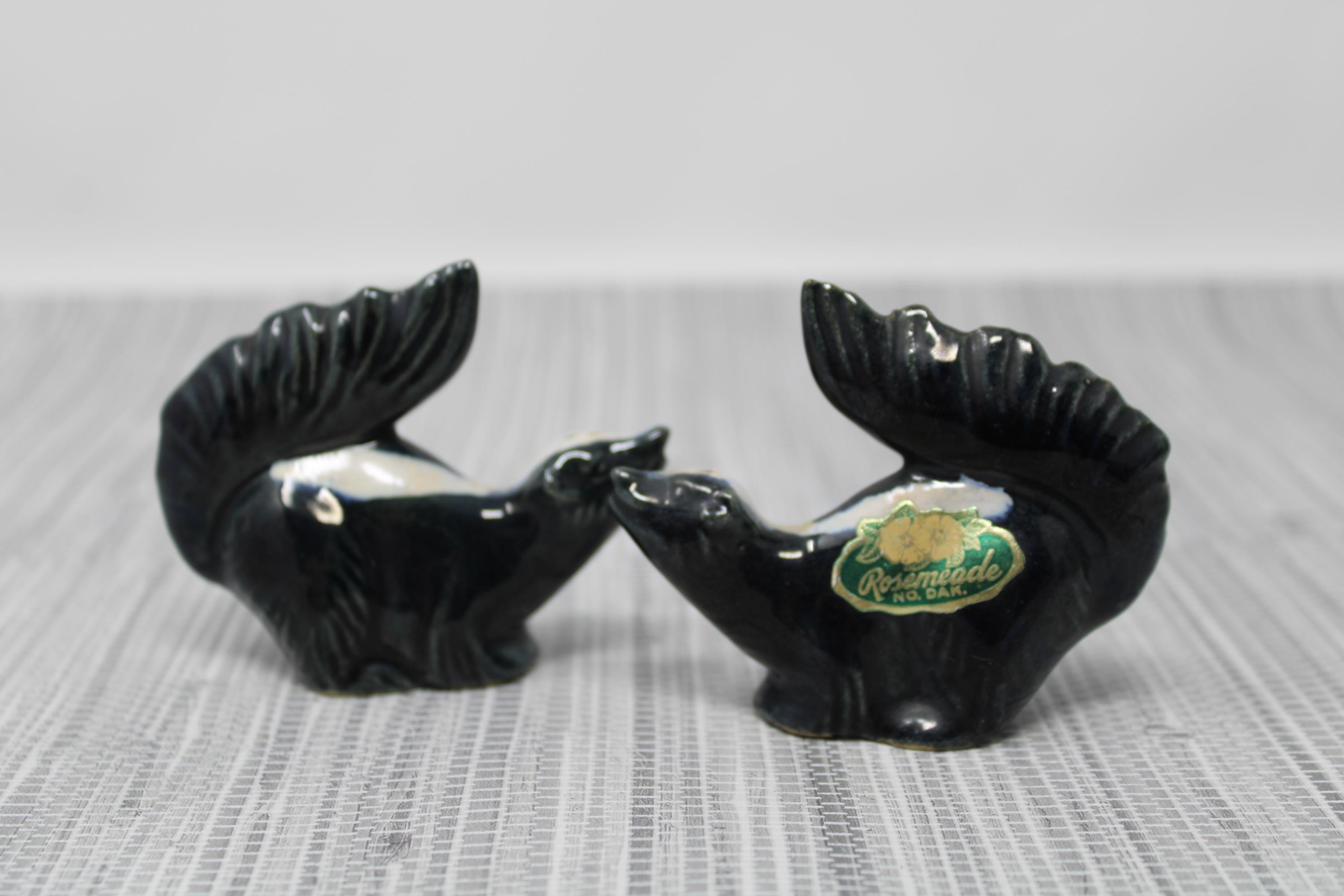 Vintage Rosemeade Pottery Skunk Salt and Pepper Shaker Set - North ...