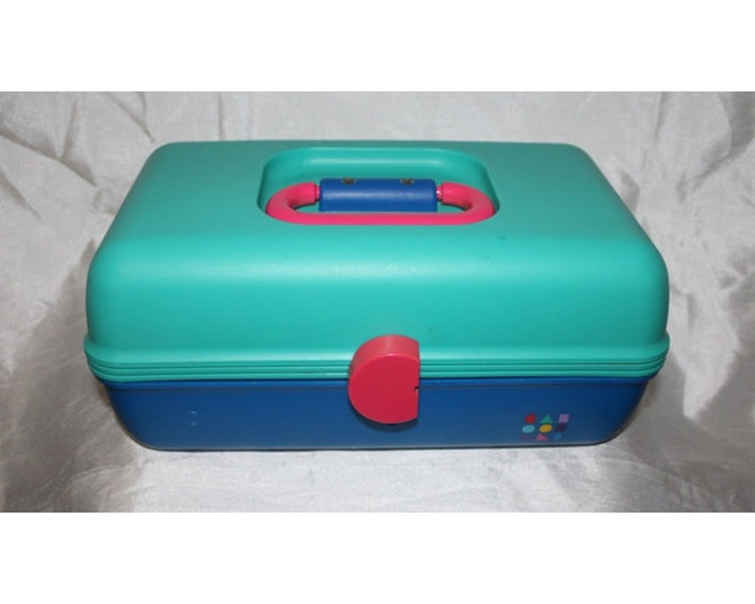 Vintage 1980's Retro Caboodles Case Blues and Pink Large Case With Two ...