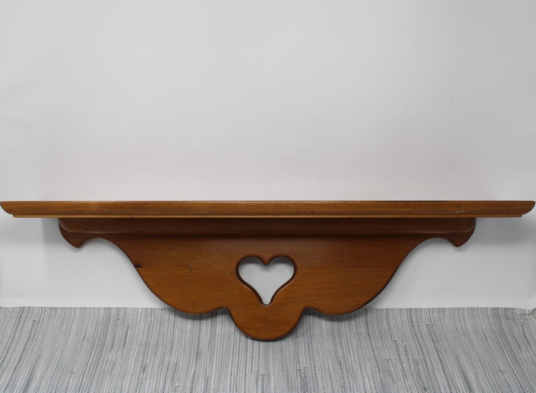 Vintage Ethan Allen Wood Wall Shelf - Farmhouse Decor Wood Shelf With ...