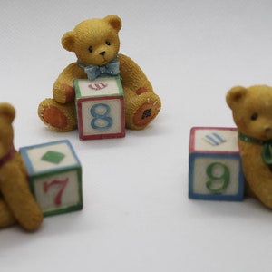 Vintage Cherished Teddies "count on Me" Teddy Bears With Numbered ...