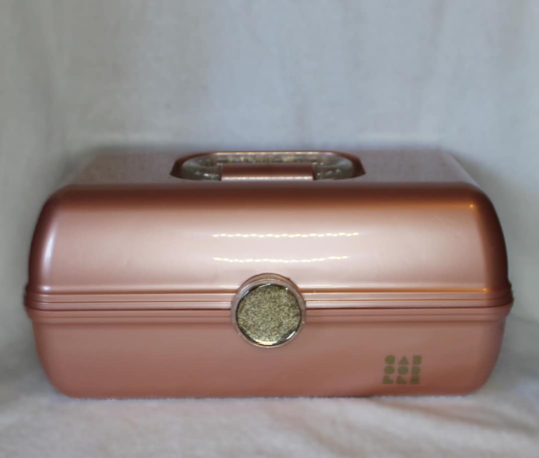 Retro Caboodles Case Rose Gold Two Tiered Large Case With Multiple ...