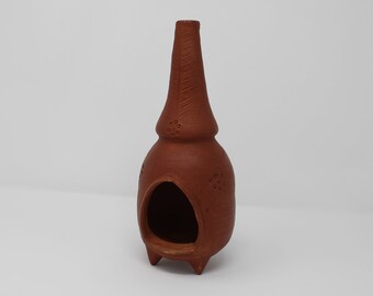 Vintage Handmade Terracotta Clay Mini Chimenea Chimney Style Pottery ...