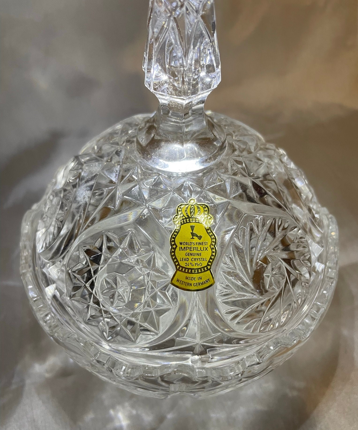 Vintage German Lead Crystal Candy Dish - Etsy