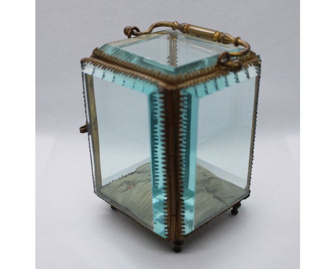Antique Victorian Beveled Glass and Ormolu Jewelry/watch Casket Circa ...
