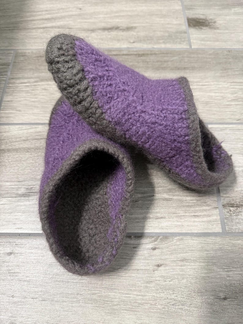 Felted Scuff Slippers - Etsy