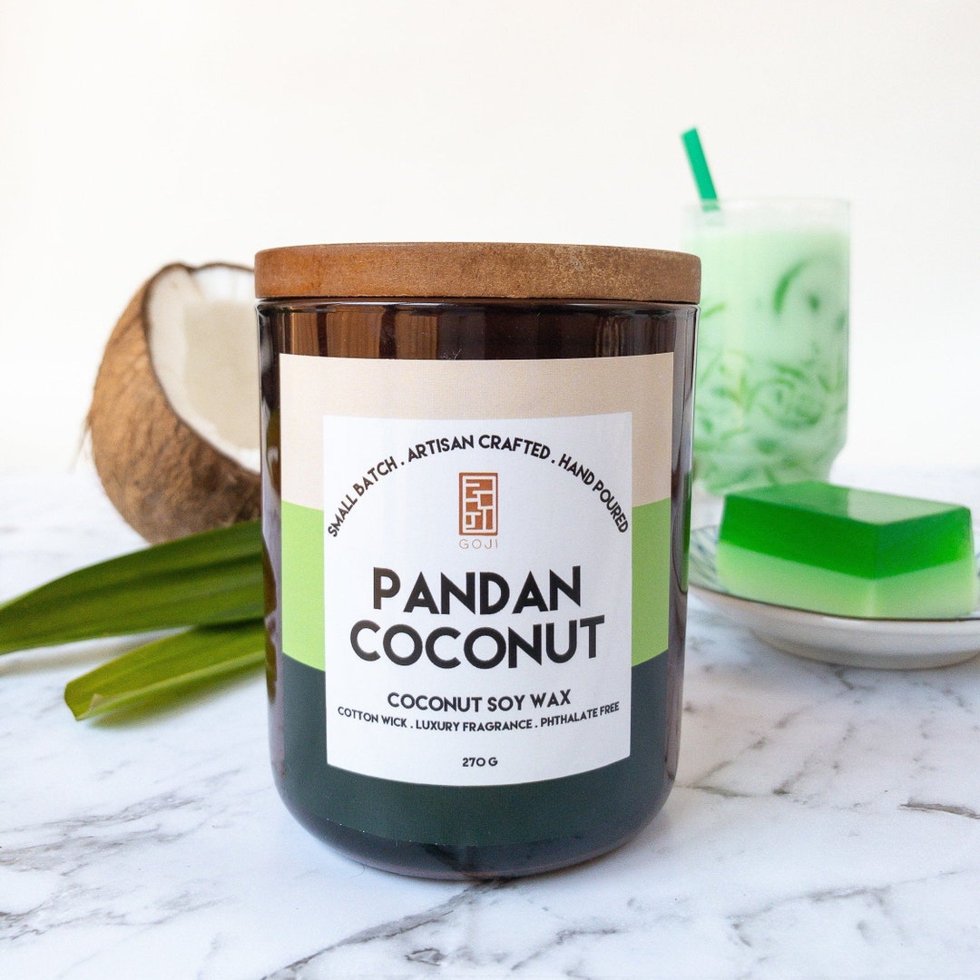PANDAN COCONUT Scented Candle // Premium Coconut Soy Wax, Hand-poured ...