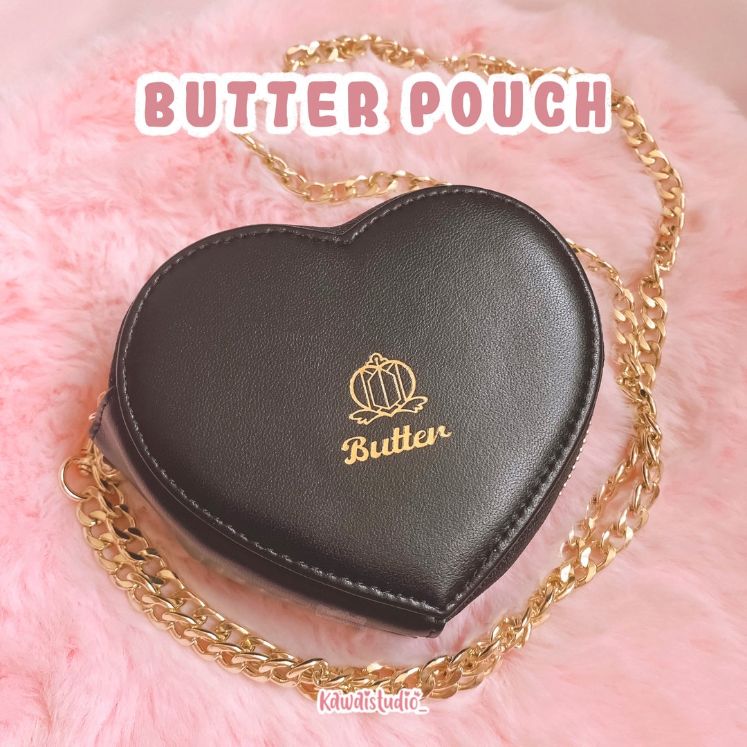 BTS Butter Heart Shaped Pouch Kpop Accessories BT21 Bangtan - Etsy