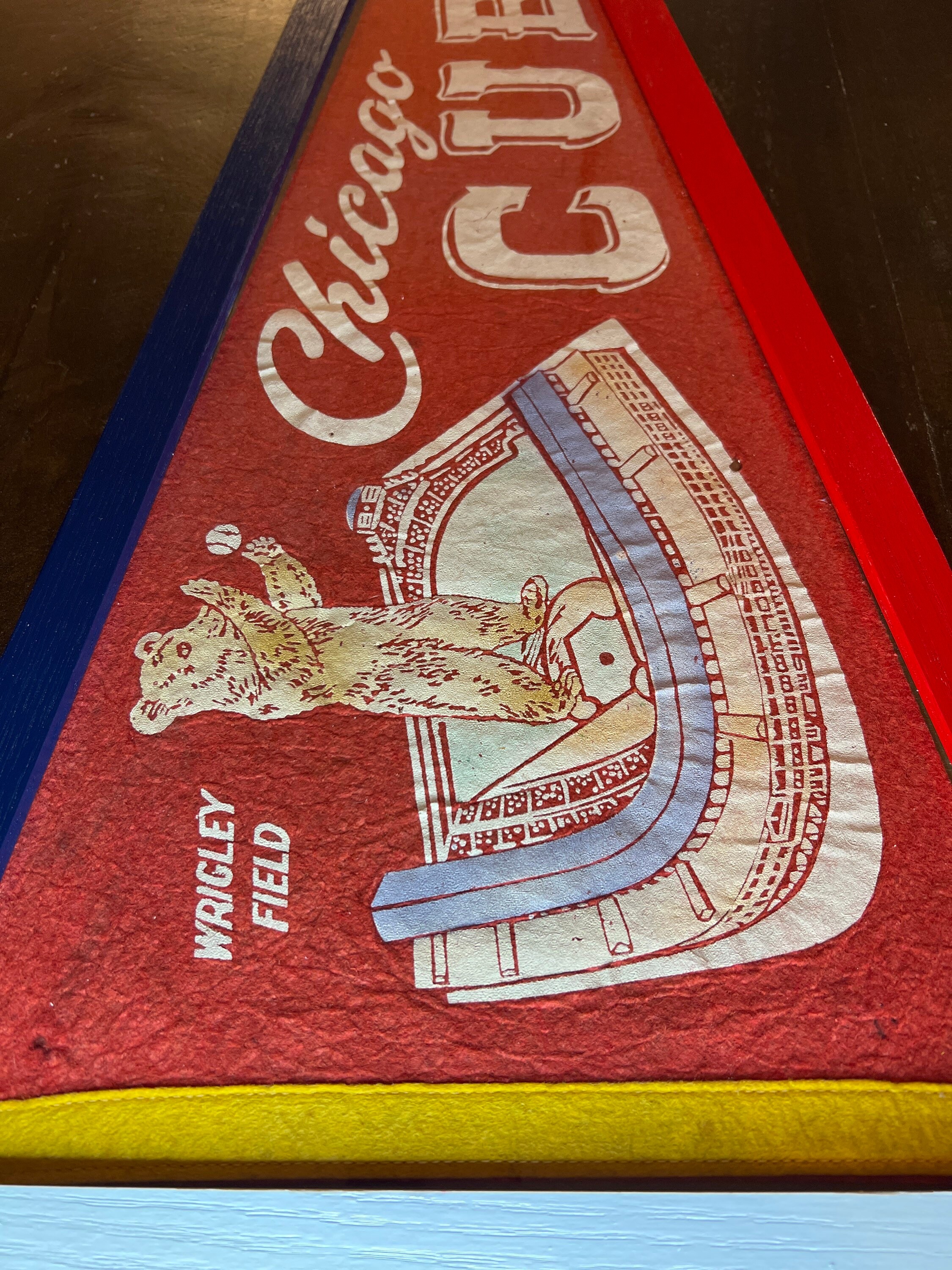 Vintage 1950s Chicago Cubs MLB Custom Painted Framed Pennant. One of a ...