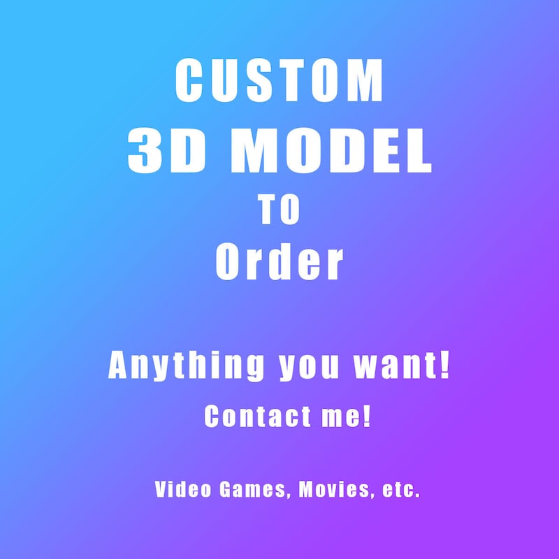 3d Model Commission - Etsy