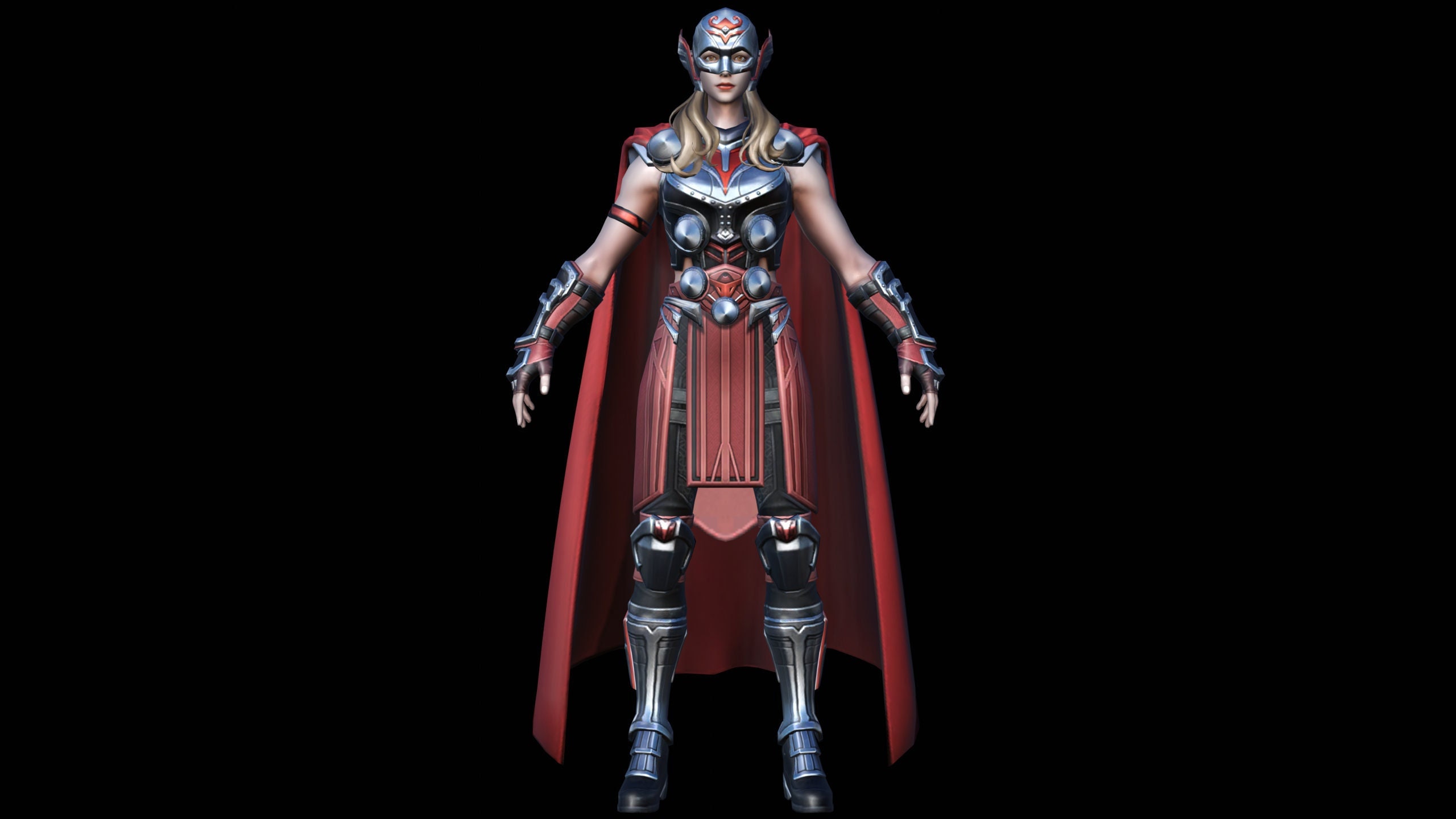 Mighty Thor Full Armor + Helmet + Hammer - Jane Foster Full Body Armor ...