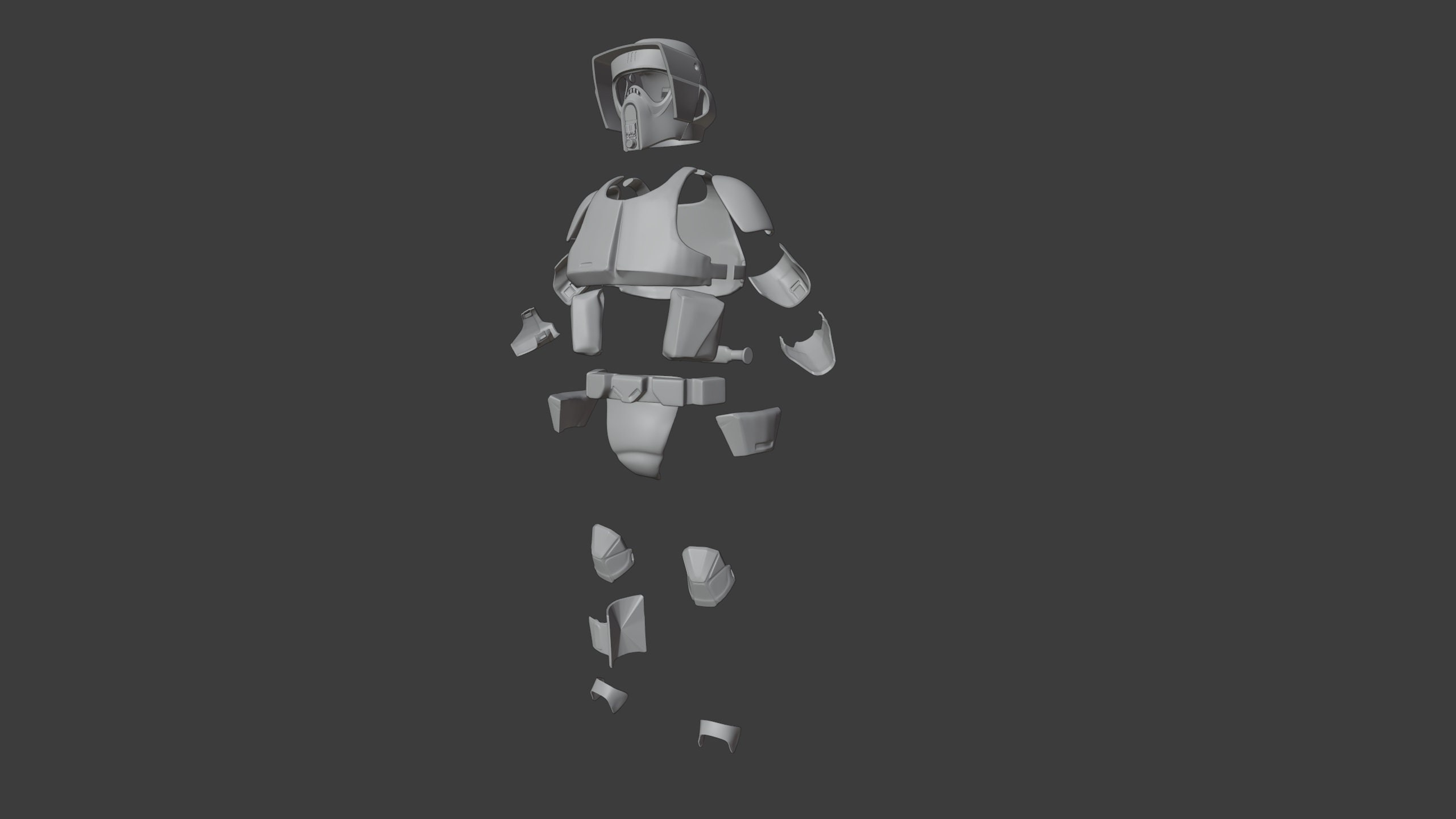 Scout Trooper Wearable Armor Kit + Helmet - Star Wars - 3D Model - STL ...