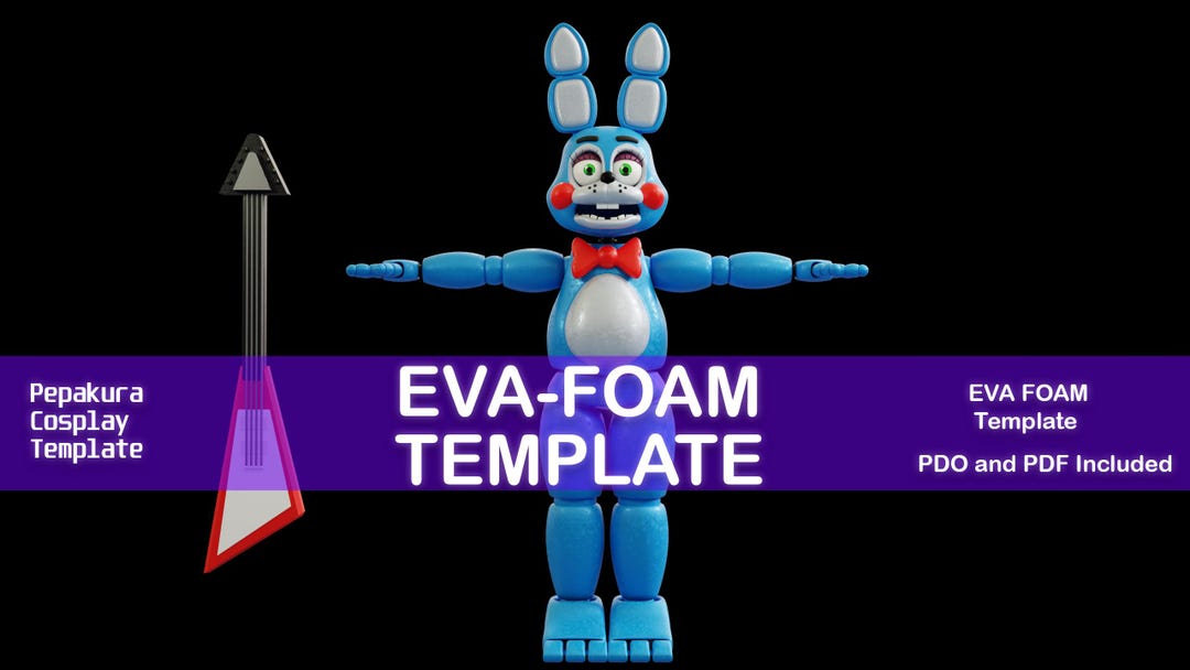 FNAF 2 Toy Bonnie Wearable Armor and Helmet Mask - EVA TEMPLATE - Eva ...