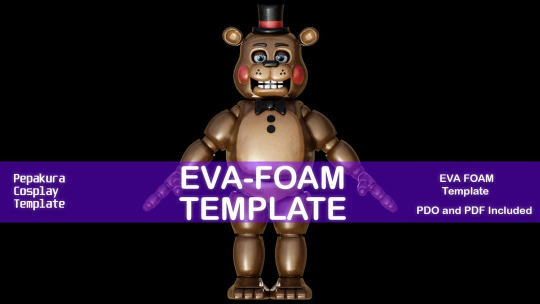 FNAF 2 Toy Freddy Wearable Armor and Helmet Mask - EVA TEMPLATE - Eva ...