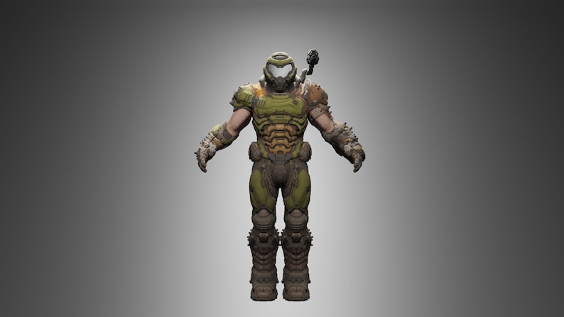 Doom Slayer Doomguy Wearable 3D Model Doom Eternal | Etsy