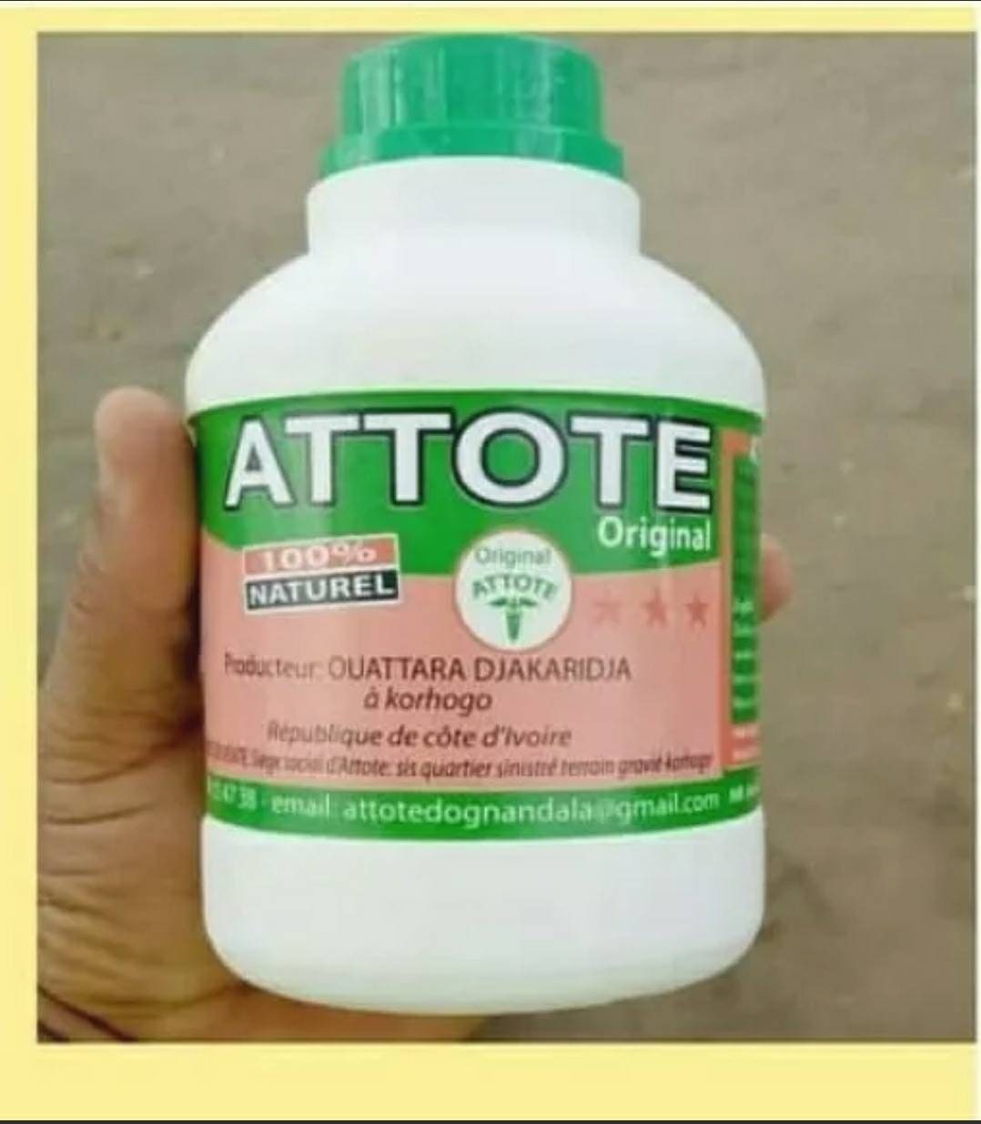ATTOTE MAN POWER Natural Herbal Drink From Ivory Coast. New Bottle Same ...