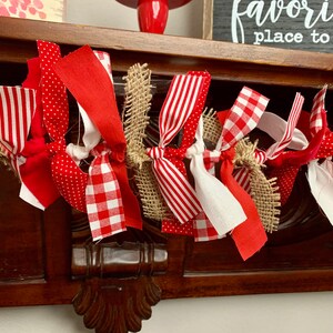 Valentines Day Burlap Rag Garland - Etsy