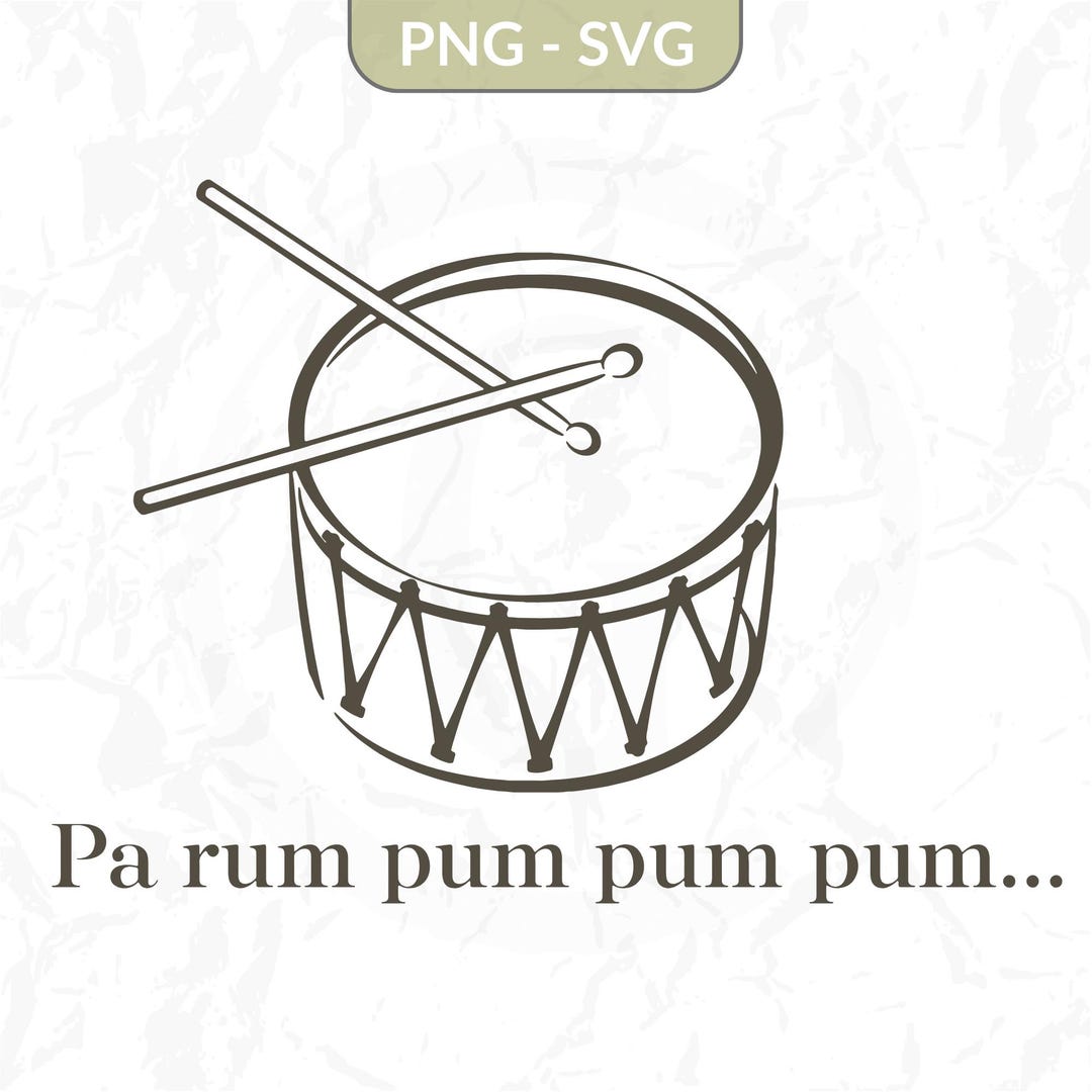 Little Drummer Boy Christmas Drum: SVG PNG Digital Download - Etsy