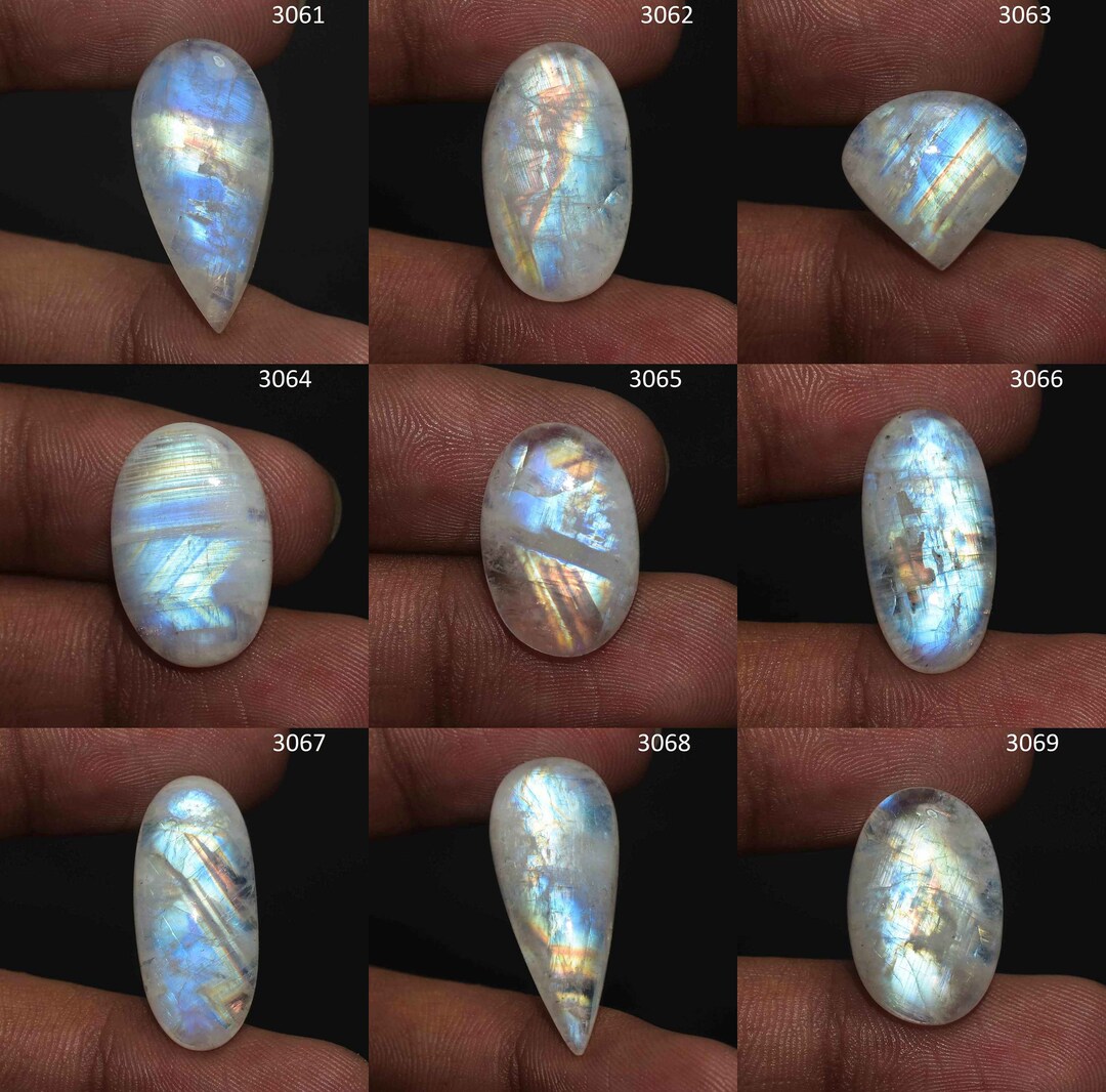 Legendary Rainbow Moonstone Top Grade Quality 100% Natural Rainbow ...