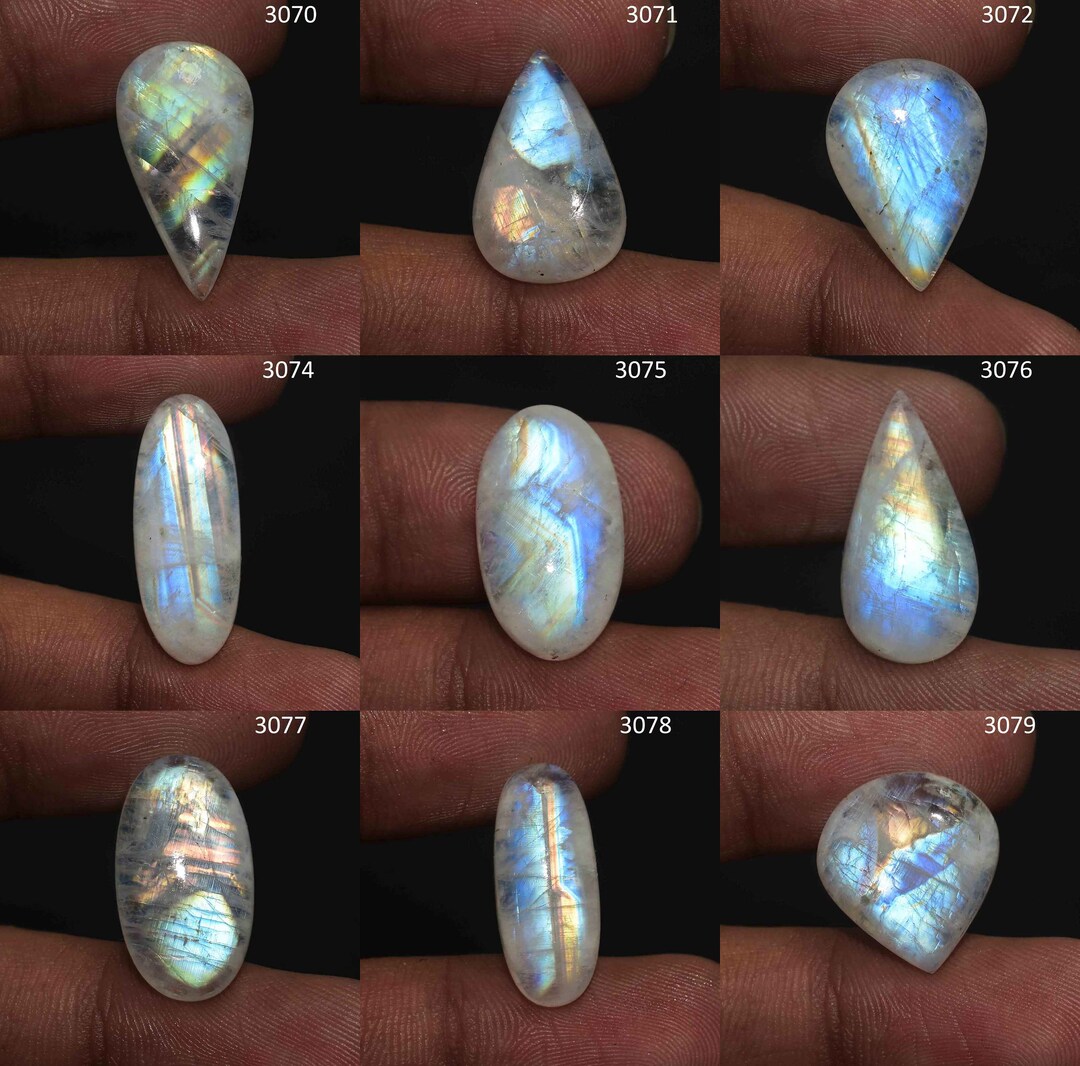 Elegant Rainbow Moonstone Top Grade Quality 100% Natural Rainbow ...
