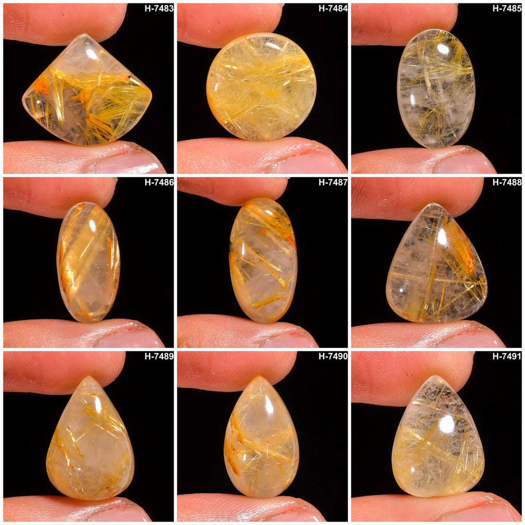 Gorgeous Golden Rutile Quartz Top Grade Quality 100% Natural Golden ...